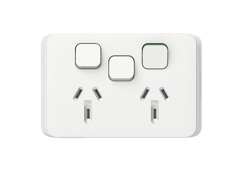 3025XC-VW Clipsal Iconic - Socket Outlet Cover Horizontal Mount For ...