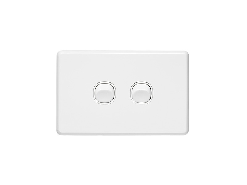 C2032H66 Flush Switch 2 Gang 250VAC 20A Classic C2000 Series Horizontal ...