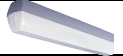 Tufflite c/w opal diffuser 1x18w EL