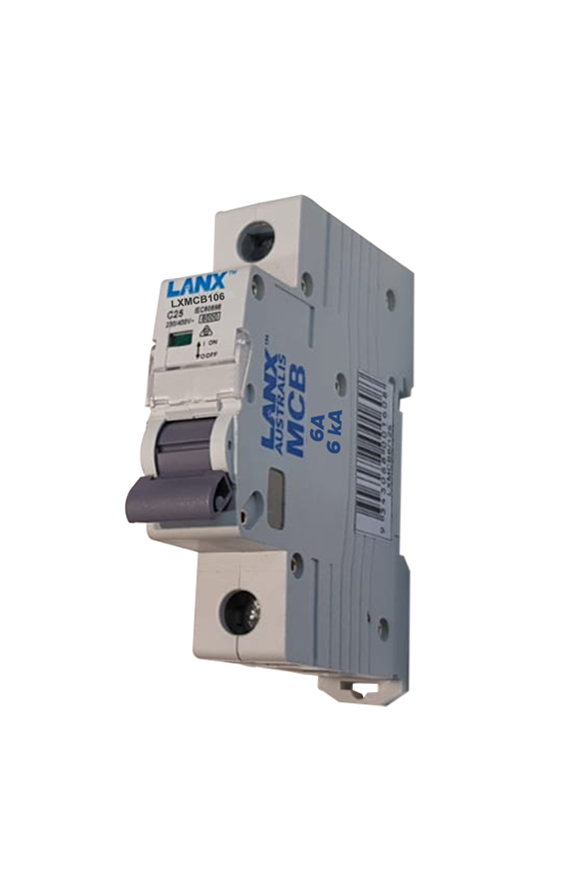 LANX MCB Single Circuit Breaker 1 Pole 6KA 10A C Curve