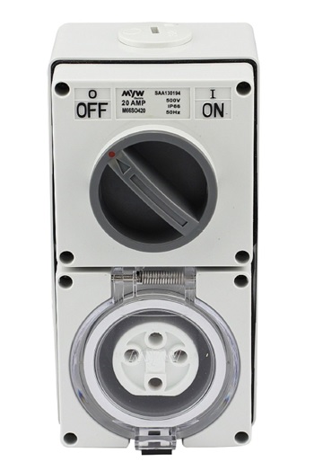 Industrial Switched Socket Outlet 4 Pin 10A