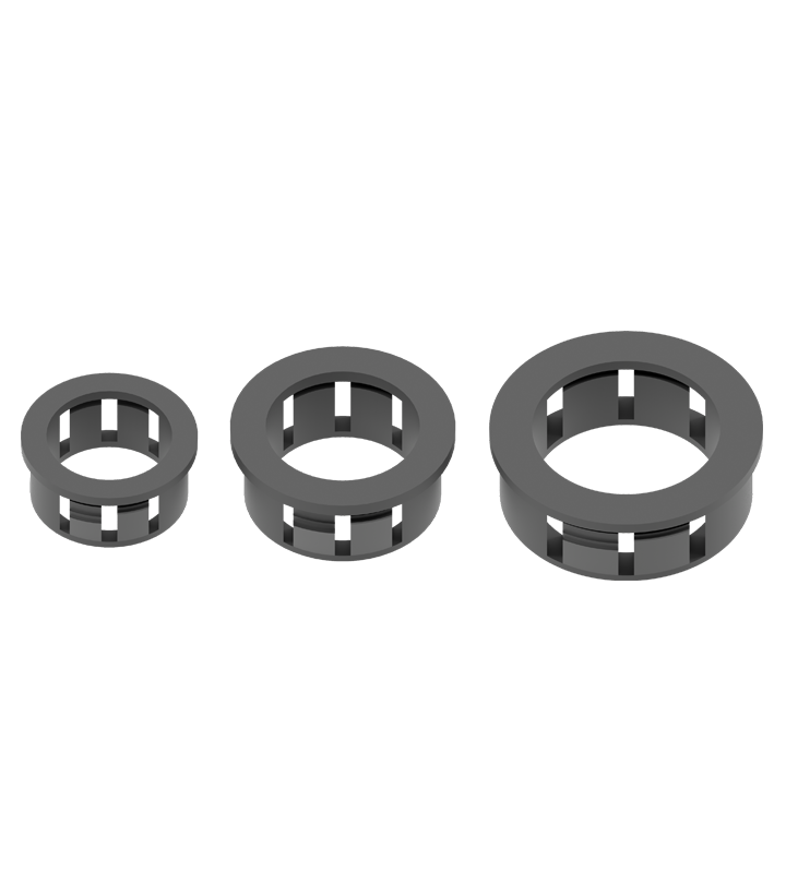 40mm Black Nylon Snap Bushing x 20 - BUSH-M38/S