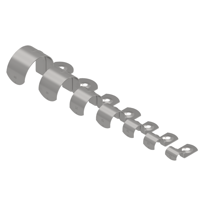 12mm 316 Stainless Steel Half Conduit Saddle x 100 - HS-M12/SS
