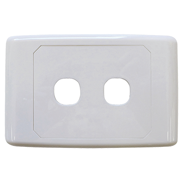2-Way Outlet Plate with Blank Insert | Schnap