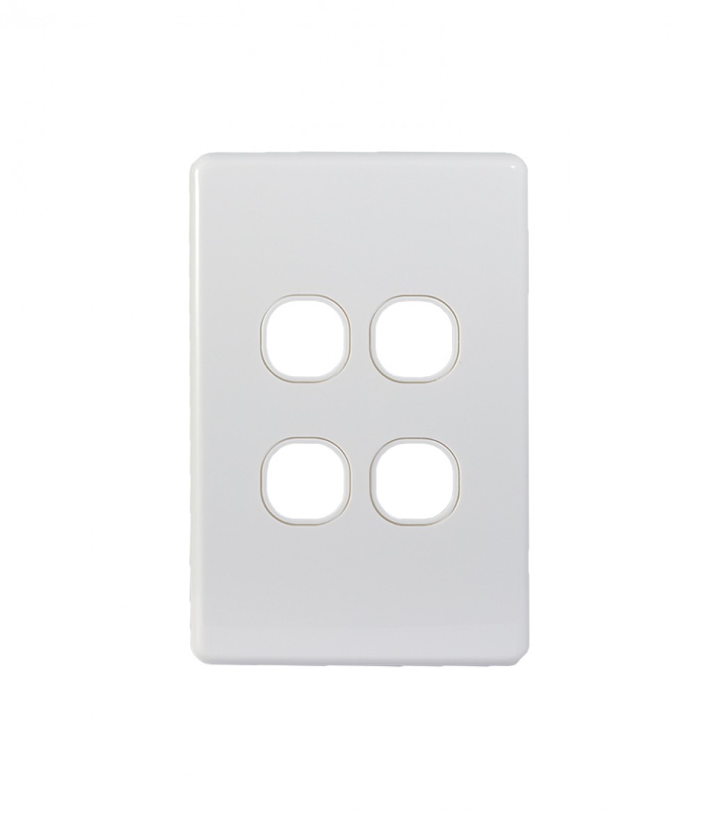 Puma - Switch Vertical 4 Gang, 10AX/16A 250V~ Replacement White Cover x ...