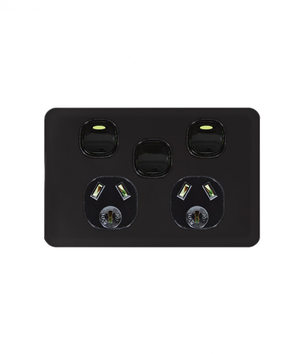 Senoa Simple - Power Point Switched 2 Gang 10A 250V~ With Removable ...