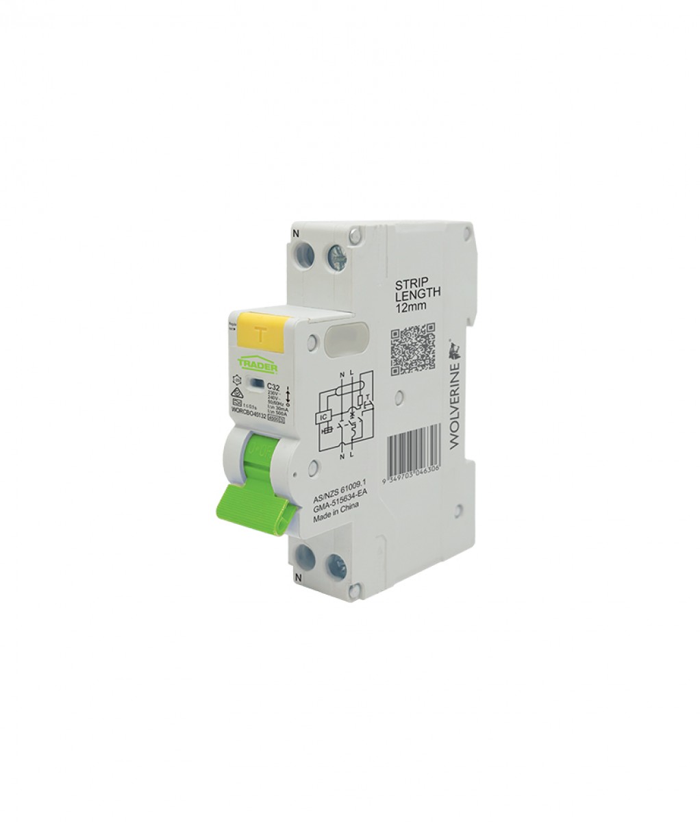 Wolverine - RCBO Residual Current Breaker with Overcurrent Protection 4 ...
