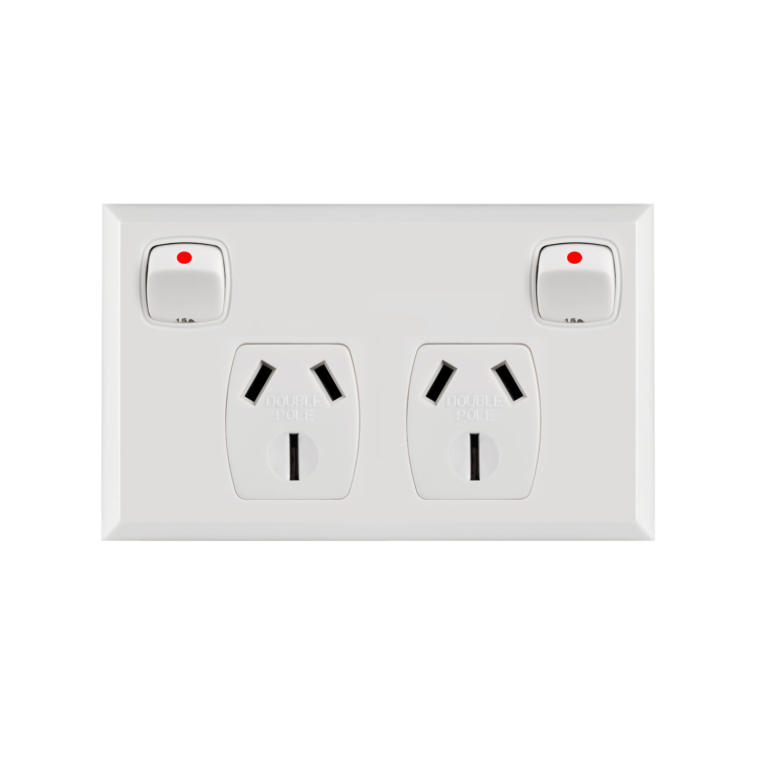 Power Point Double 15 Amp Double Pole - P2D15