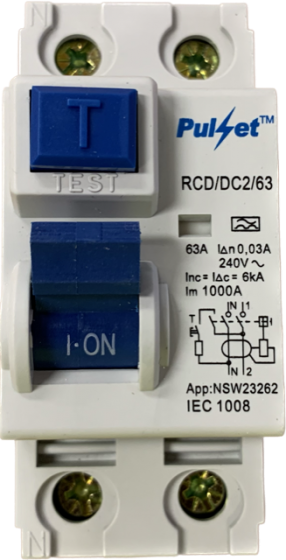 63Amp A-Type 2 Pole RCD 30mA - RCD/DC2/63