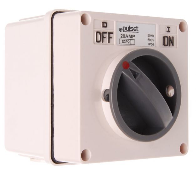 3 Phase Square Switch - 50Amp - IP/S3P50