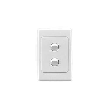 2000 Series Flush Switch 2 Gang, 250VAC, 10A, Standard, Vertical ...