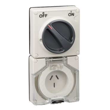 Clipsal - 56 Series, Switched Socket Outlet, 20A, 3 Pin, 1P, 250V, Less ...