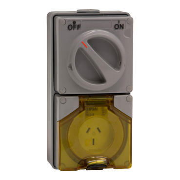 Clipsal - 56 Series, Switched Socket Outlet, 250V, 15A, 3 Flat PIN ...