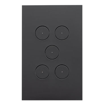 Saturn Zen, Grid and Cover, 5 Gang, Less Mechanism - Zen Black - Z4065VH-ZB