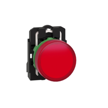 Harmony XB5, Pilot light, grey plastic, red, 22mm, universal LED, plain ...