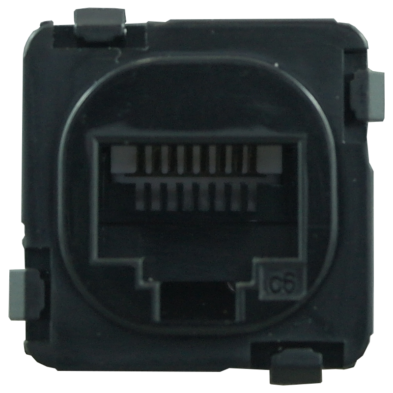 RJ45 CAT6 Jack BLACK - CAT6B