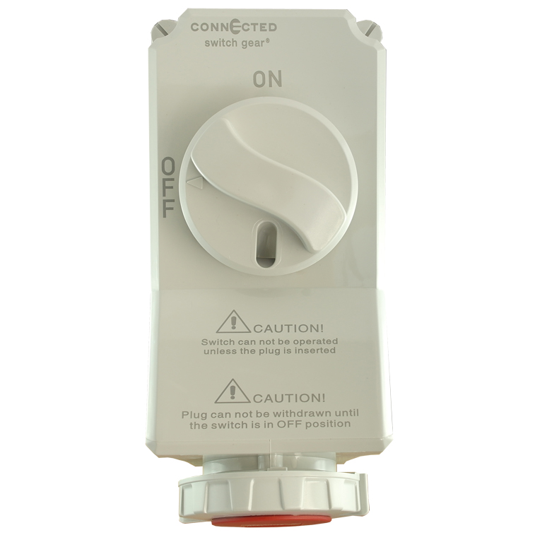 IP67 Combination Switched Socket Outlet Interlock 5 Pin 400V 32A ...