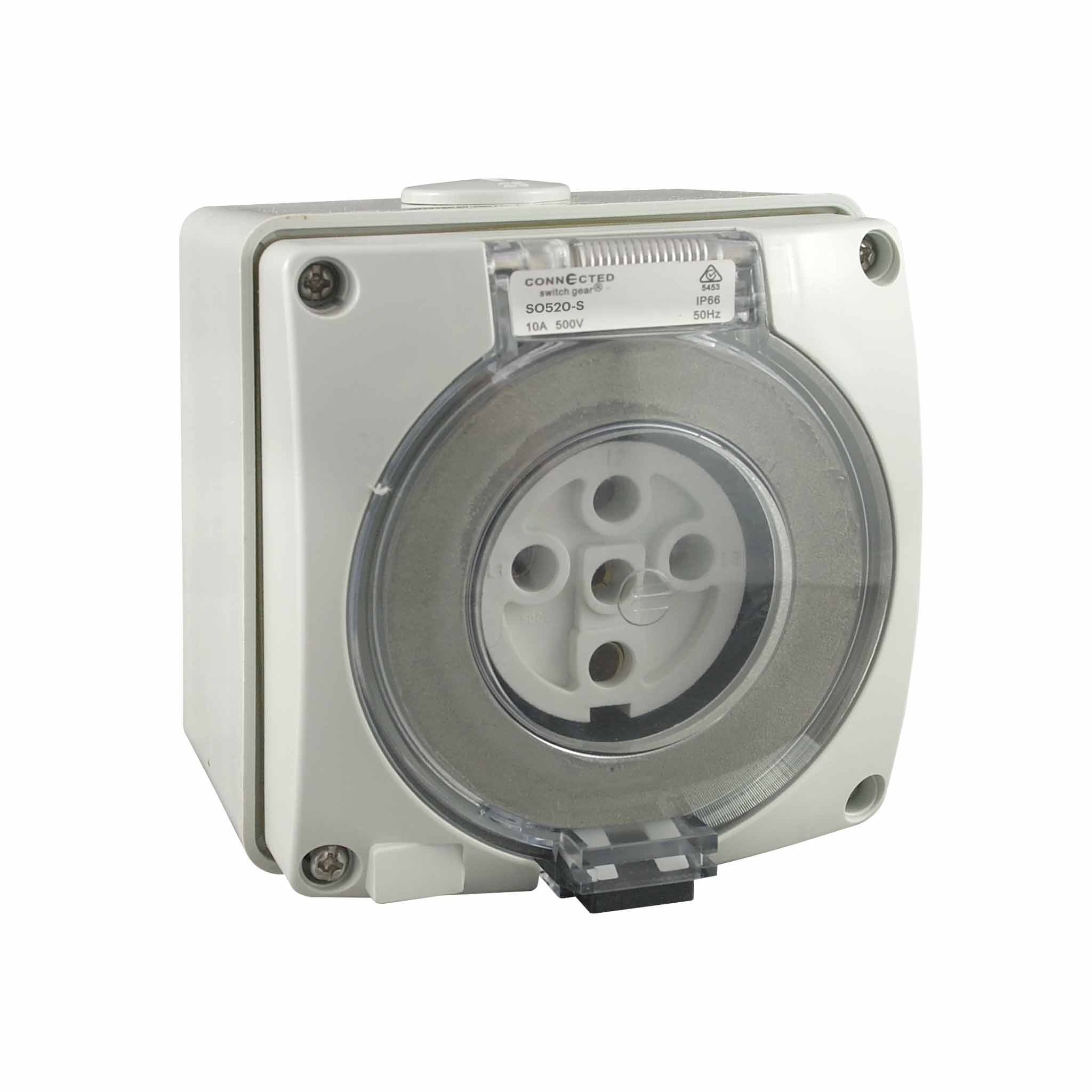 Socket Outlet 5 Pin 20A 500V IP66 - SO520-S