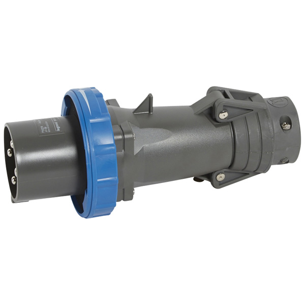 HYPRA - IEC industrial straight plug IP66/67 3P+E 240V a.c. 63A grey ...