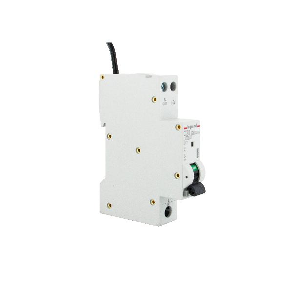 DX3 Single Pole RCBO 1P+N 20A 30MA C Curve with Flexible Neutral Tail ...