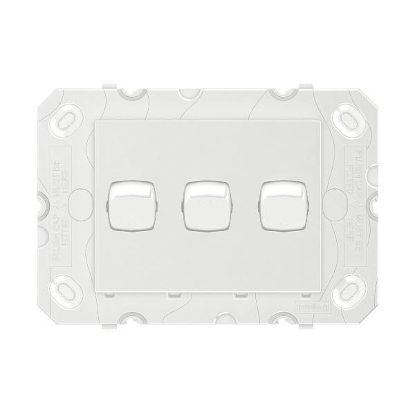 Arteor 770 series - Horizontal rocker switch - Single Pole Double Throw 3 gang 2 way 16A 240V a ...