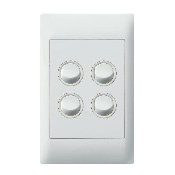 Excel Life - Common plate - Vertical rocker switch - Single Pole Double ...