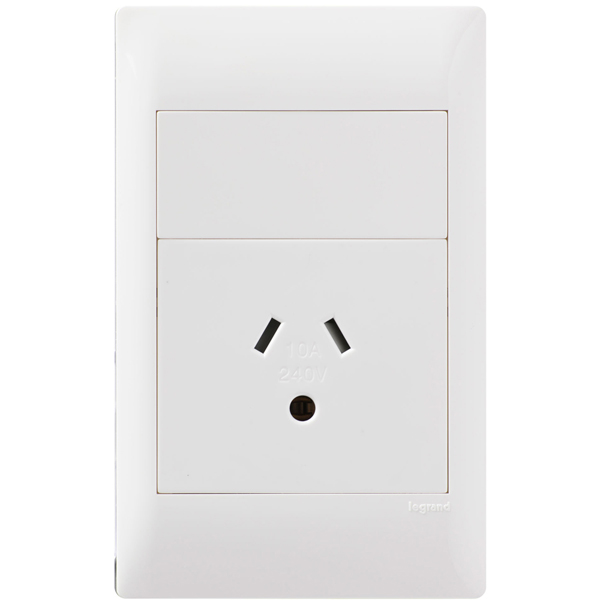 Excel Life - Common plate - Vertical single powerpoint 1 gang 15A 240V ...