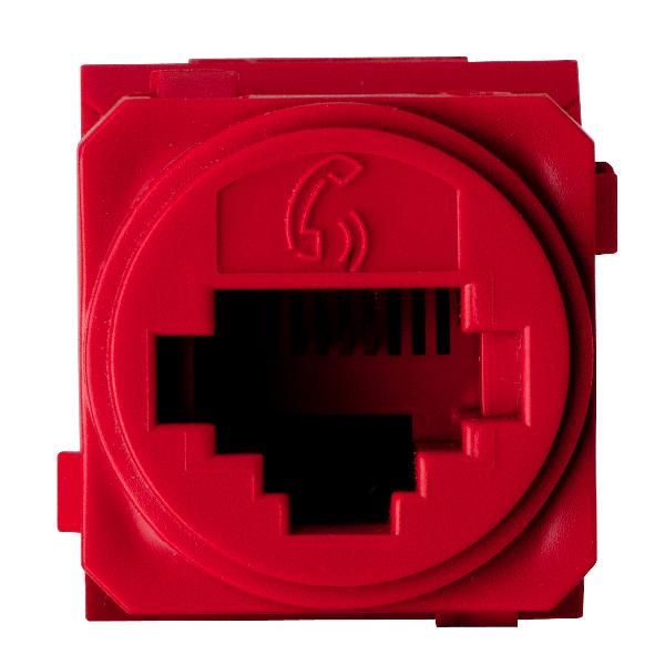 Excel Life - Phone socket/mechanism Cat3 red - EMRJ11C3RD