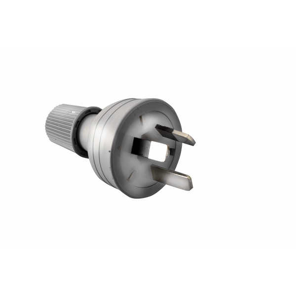HPM 10A 3 Pin Plug Top with Cord Locking Nut Grey - CD100LGY
