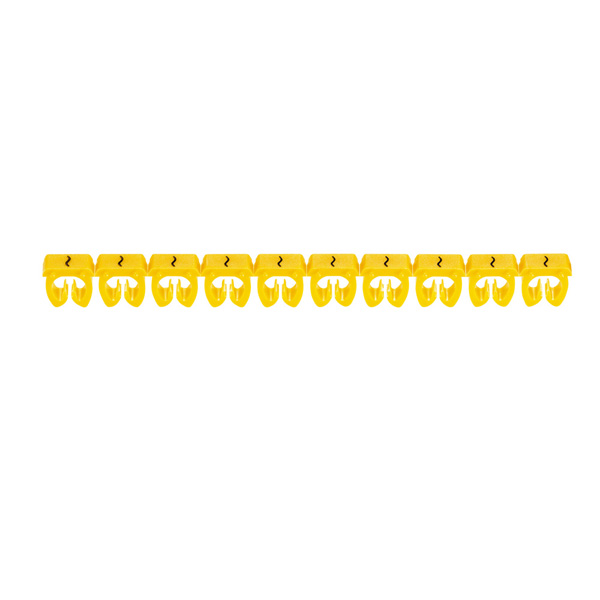 CAB3 - Markers for wiring 4 to 6mm² black symbols on yellow background ...