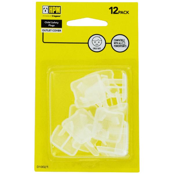 HPM 3 Pin Child Safety Plug - 12 Pack - D1002/1