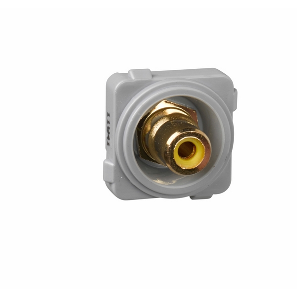 Excel Life - Audio socket/mechanism yellow RCA outlet urban grey ...