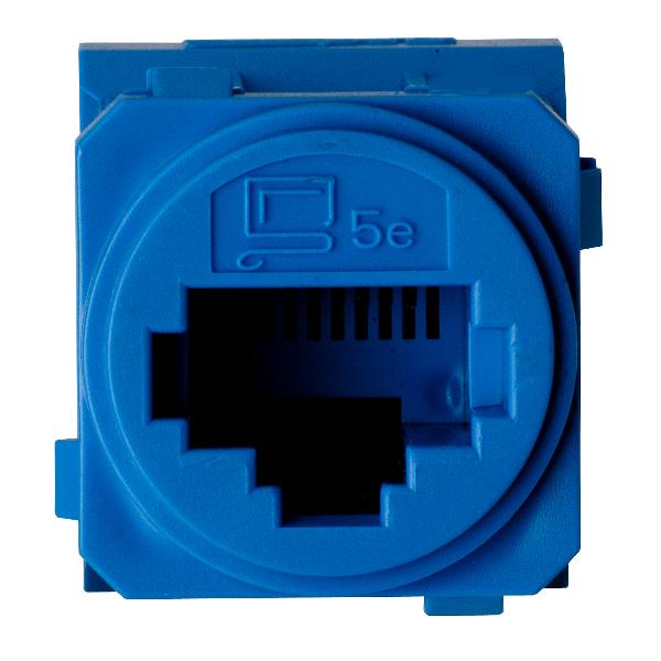 Excel Life - RJ45 socket/mechanism Cat5e UTP 8 contacts blue - EMRJ45C5EBU