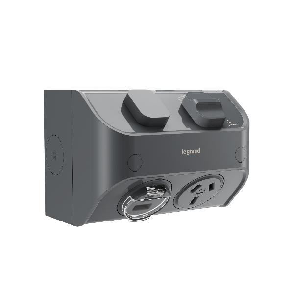 AQUA Life 10A Weatherproof Surface Mount Single Powerpoint with USB ...