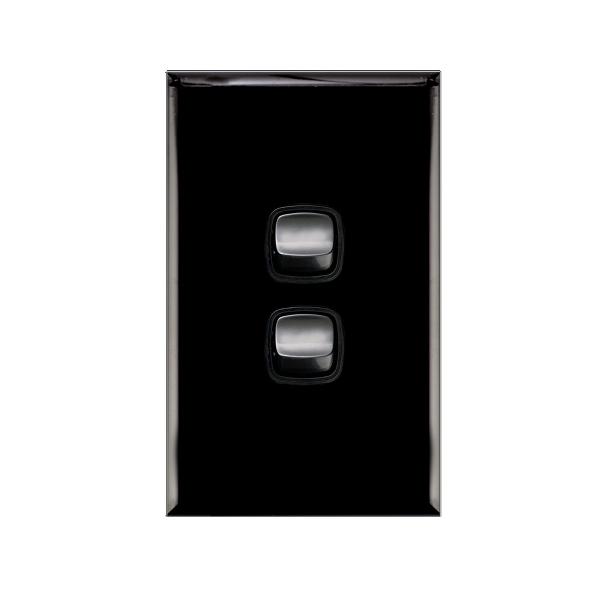 Excel - Vertical Rocker Switch - Single Pole Double Throw - 2 Gang 10A ...
