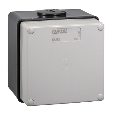 Clipsal - 56 Series, Junction Box, IP66, 1 Gang (101 x 101 x 91mm high ...