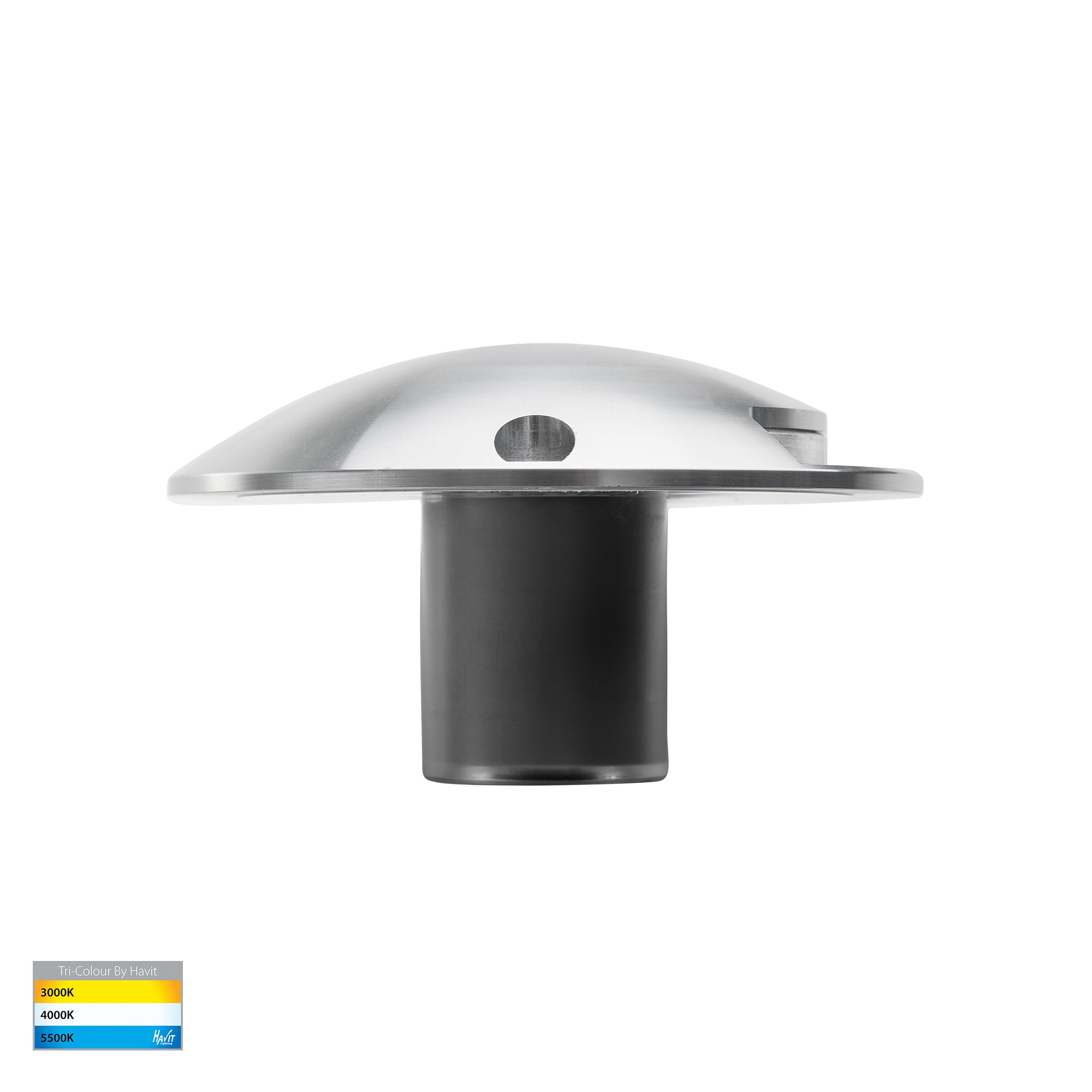 Dome Silver Aluminium LED One Way Deck Lights - HV2871T-SLV-12V