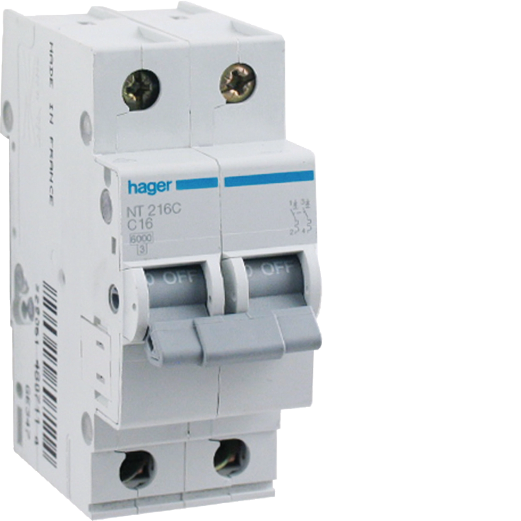 MCB 2P 10kA C-50A 2M - NT250C