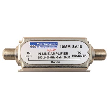 Amplifier Satellite 18dB Inline 950-2400MHz