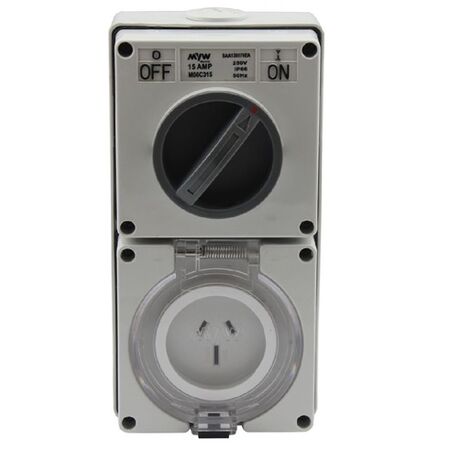 Industrial Switched Socket Outlet 3 Pin 15A