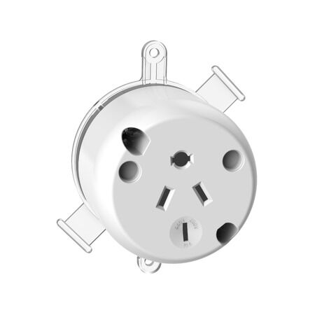 Standard Series, Single Switch Socket Outlet, 250/440VAC, 10A, 4 Pin ...