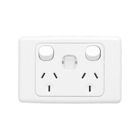 2000 Series Twin Switch Socket Outlet 250V, 10A, Removable Plug Identification | White Electric ...