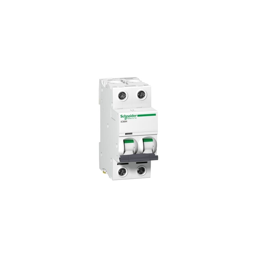 Acti9, Miniature circuit breaker (MCB), iC60H Disbo, 2P, 1A, D curve, 10000A (IEC/EN 60898-1 ...